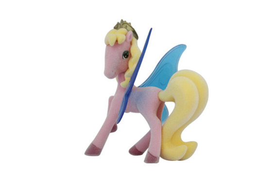 Ala blu non tossica molle del PVC i miei piccoli giocattoli del cavallino per la coda lunga di altezza dei bambini 8cm