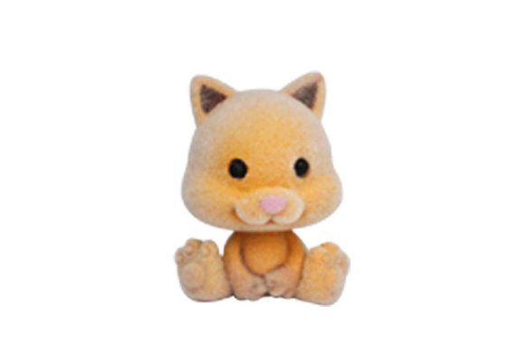 Mini giocattolo della capsula dell'orso giallo, figura animale materiale 1,5" di TPR altezza