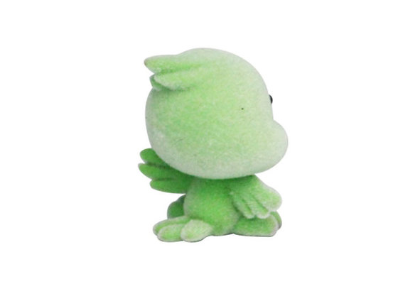 3 - verde di plastica dell'uccello dei giocattoli della miniatura di 4CM con la bocca tagliente per il gioco del bambino