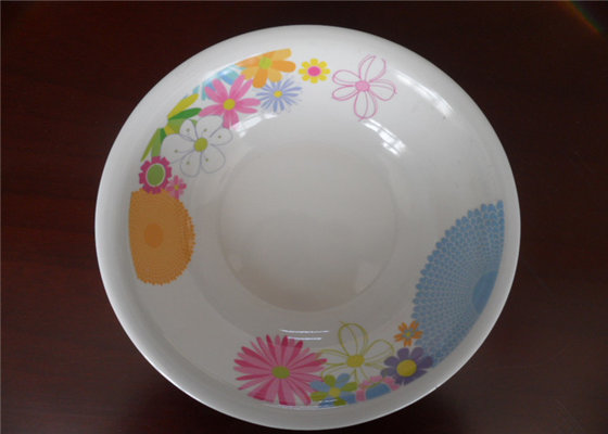 Unbreakable Melamine Plastic Plates Flexible Decal Printing For Microwaves