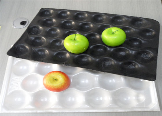 Moisture Proof Fruit Packaging Trays Black And White Color Custom Logo Printed