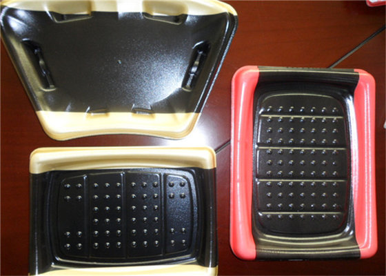 Black School Lunch Trays / Thermoformed Trays For Packaging , Keep Food Fresh