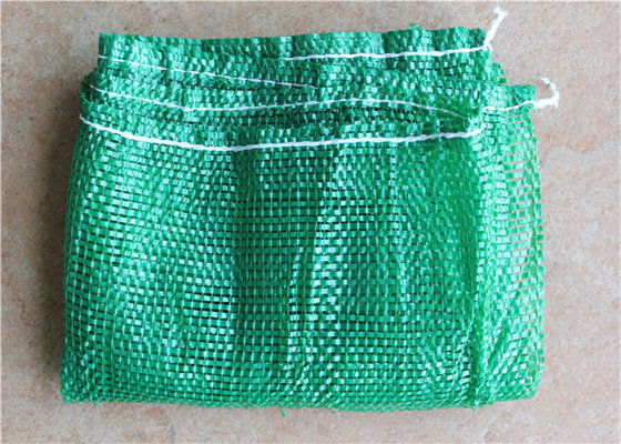 Plastic Nylon Mesh Net Drawstring Bag Tear Resistant , Customized Logo