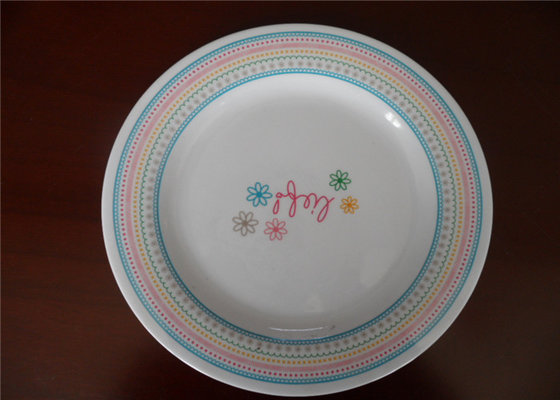 Natural Bamboo Fibre  Blue And White Melamine Plates For Professional Star Hotel
