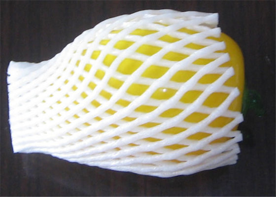 White Recyclable Epe Foam Fruit Net , Unbreakable PE Plastic Mesh Netting
