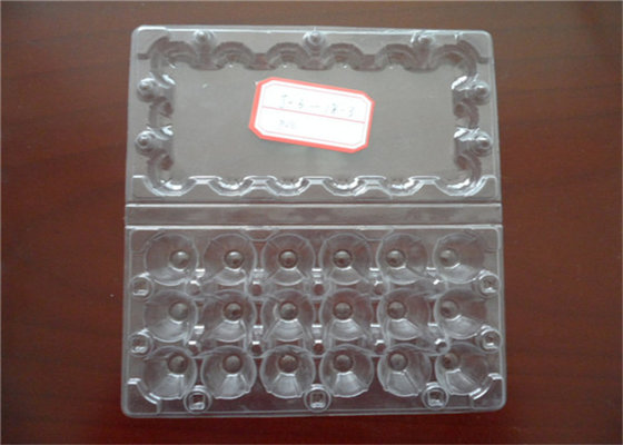 Customized Food Grade Plastic Egg Tray 18 Holes Clear Lucite For Eggs Packaging