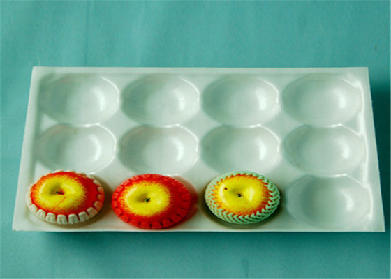 12 Cells White Plastic Blister Tray , Security Disposable Trays For Serving