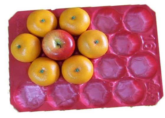 Colorful Molded PE Fruit Packaging Trays For Protect Apple And Orange