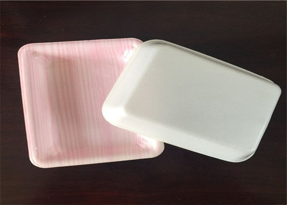 Customized Cute Plastic Packaging Trays Pink And White For Christmas Serving Dishes