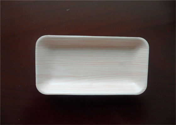 Light White Plastic Packaging Trays , Disposable Food Trays With Oblong Shaped