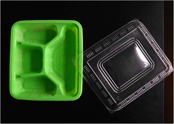 Blue Waterproof PP Food Tray , Food Safety Restaurant Take Out Containers