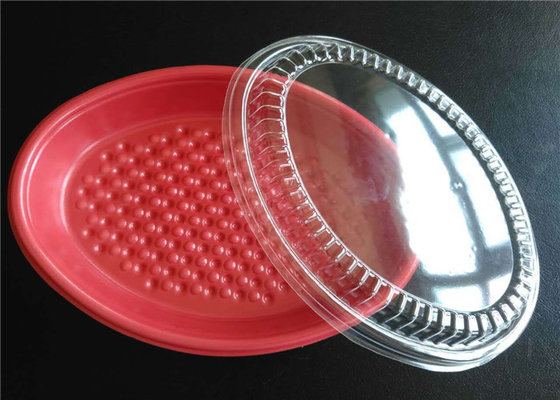 PP Plastic Takeaway Trays , Four Compartment Food Trays With Lids For Keep Food Clean