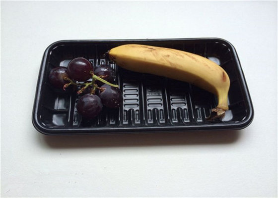 까만 작은 PP 음식 쟁반은, 기치를 위한 뚜껑을 가진 플라스틱 용기를 나릅니다