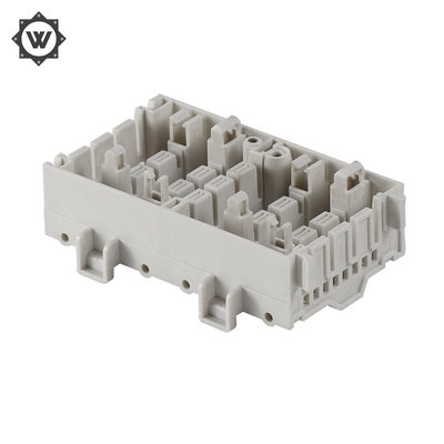 White ABS Electrical Plastic Moulding Connector Housing Different Treatment