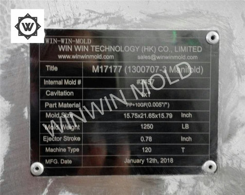 1.2738 Precision Electrical Plastic Moulding Cold Runner For Manifold Single Cavity
