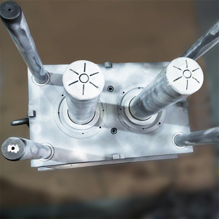 German Steel HASCO Plastic Injection Mold Tooling For PP Tube Pipe Fitting PP+30%GF