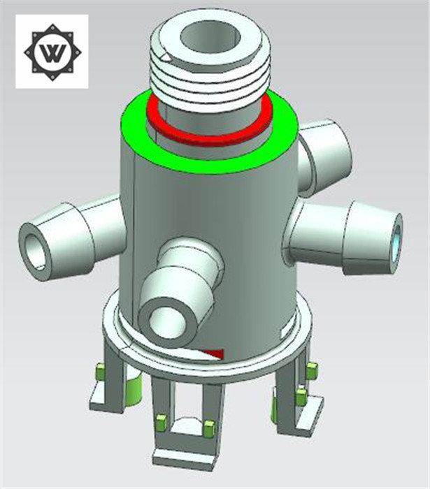 Super Complicated GS738H Plastic Mold Components For PP+10%GF T - Branch Pipe
