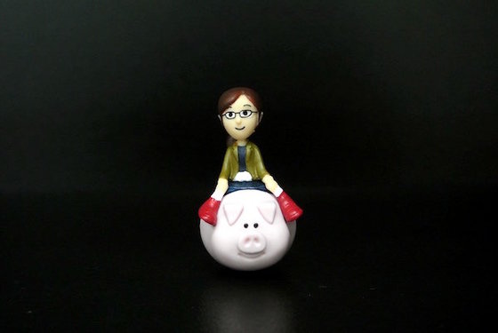 Pinky Color Pig Plastic Toy Figures for Collection OEM / ODM acceptable supplier