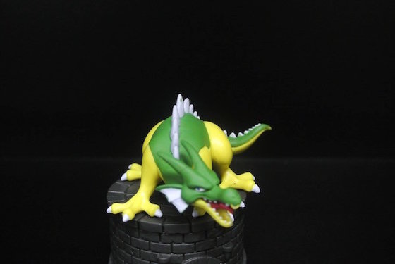 Green Yellow Color Japanese Anime Figures Dragon Shape With A Base supplier