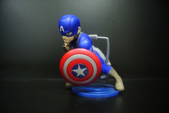 7cm Height Little Collectible Toys Captain America Figure Blue Color With Shield supplier