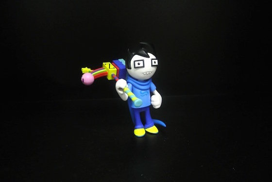 Glasses Boy Custom Action Figures Home Decoration With A Colourful Chopper supplier