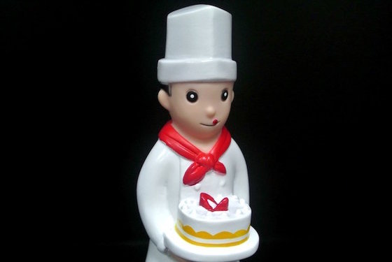 5 Inch Cake Baker Mini Vinyl Figures , Vinyl Collectible Toys White Color supplier