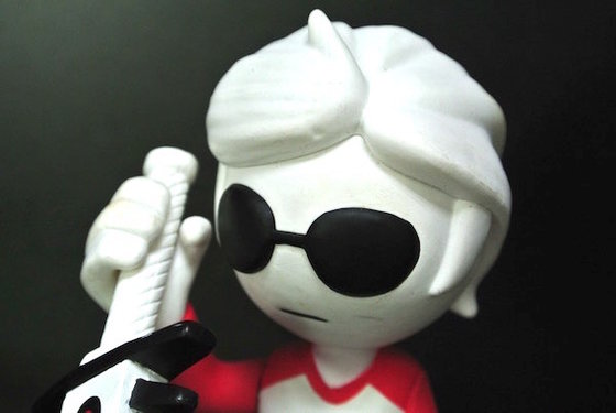 White Hair Dave Anime Action Figures , Plastic Action Figures Customized Color supplier