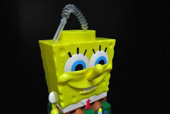 22CM Height Customized Spongebob Water Bottle For Children AS Material supplier