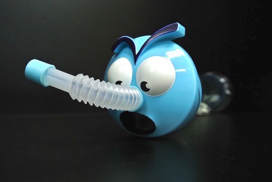 Long Blue Caterpillar Water Bottle , Animal Water Bottle For Kids 35*6*5cm supplier