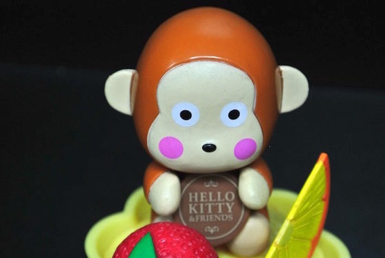 Candy Container Plastic Monkey Figurines , Plastic Monkey Toy Small Size supplier