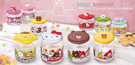 Transparent Color Glass Storage Jar Plastic Toy Figures Sell In HongKong 7 - 11 Store For Collection supplier
