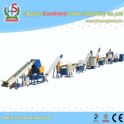 Plastics Recycling Equipment  For Recycling Crushing Washing Drying PET Bottle Flakes