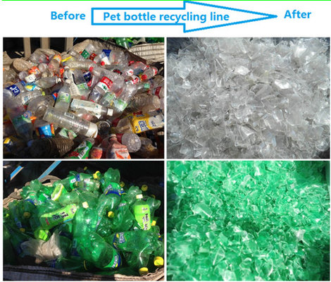 Stainless Steel Plastic Bottle Recycling Machine Crush Wash Film