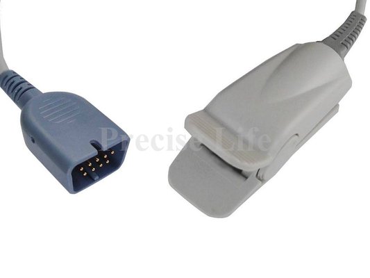 Compatible Nihoh Kohden TL-201T Adult finger clip SpO2 sensor probe,DB 9-pin ,1 meter
