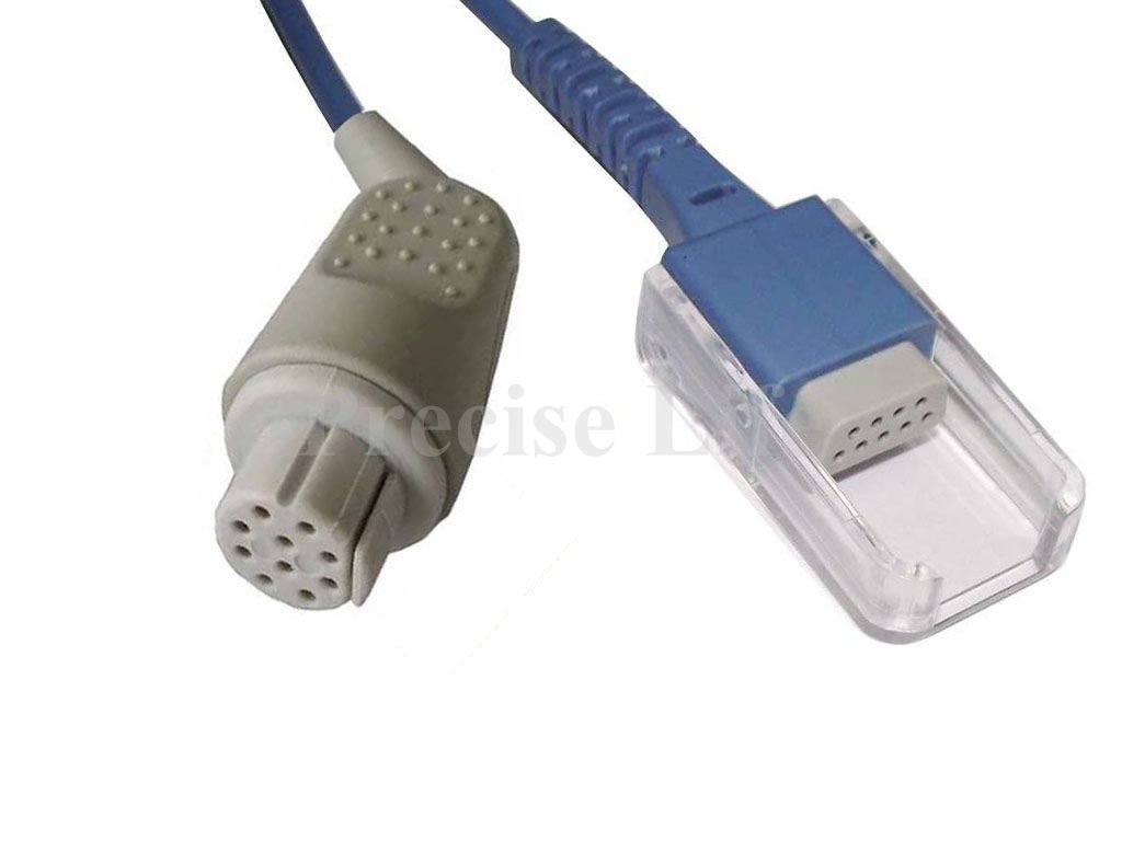 Compatible Datex OXY-C3 SpO2 adapter cable, Round 10-pin to DB 9-pin,8ft