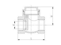 Hot Forging Horizontal Check Valve With Sand Blasting Polishing Treatment