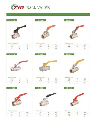 DN Design brass plumbing valves , Hot Forged 1/2 Inch Brass Water Ball Valve