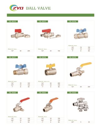 DN Design brass plumbing valves , Hot Forged 1/2 Inch Brass Water Ball Valve