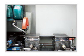 Stable Performance Metal Cutting Machine , Challenge Circular Saw Cutter Machine For Round Solid Iron Bar 1300KG