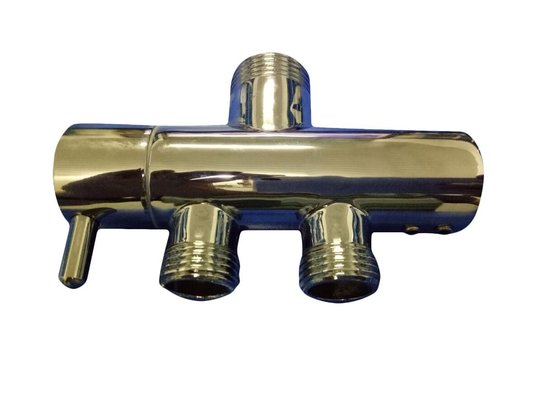 1/2”x1/2"x3/4" Three Way Chrome-Plated Shower Faucet Diverter ,Commercial Plumbing Products