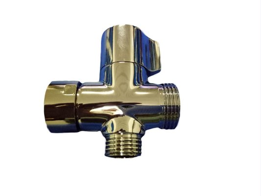 1/2"X1/2X3/4 Three way T Connector shut off valve T adapter diverter for toilet bidet sprayer shattaf kit