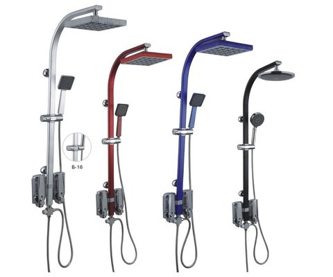 Hot / Cold Water Bath Shower Set Chrome Plating Combo Set For Bathroom
