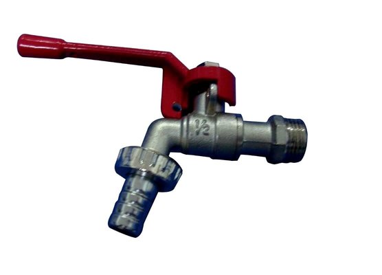Brass Lead Free Plumbing Valves Washing Machine Taps With Aluminum Lock Handle