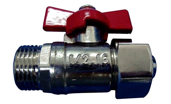 CFull Port Nickel Plated Brass Ball Valve Locking Handle For Gas