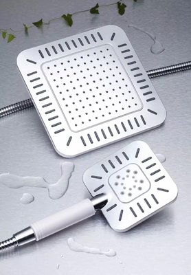 Square shape one function chrome plating high pressure water saving bathroom hand shower