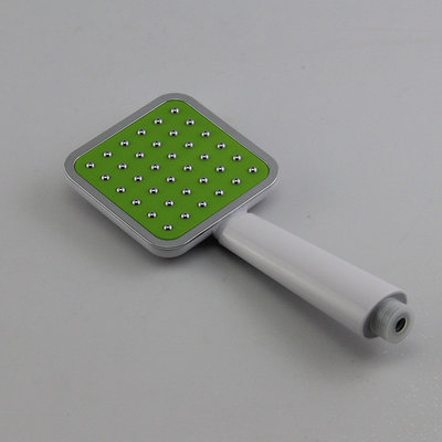 Square shape multi-color one function chrome plating high pressure high flow water saving bathroom hand shower