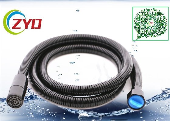 Black Color Painting Toilet Bathroom Shower Hose With Wall Bracket And 1/2"-3/4" Converted Screw
