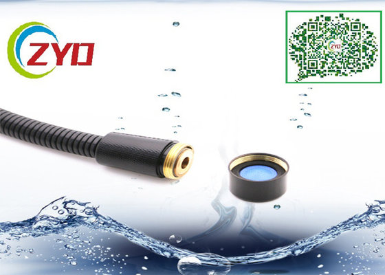 Black Color Painting Toilet Bathroom Shower Hose With Wall Bracket And 1/2"-3/4" Converted Screw