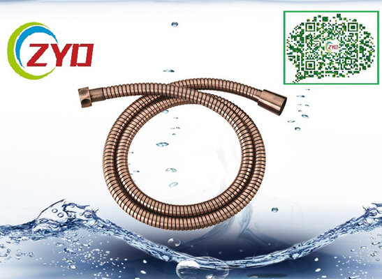 Bronze Plated Dark Copper Color 1.5m Bathtub Shower Hose Double Lock With Brass Screw
