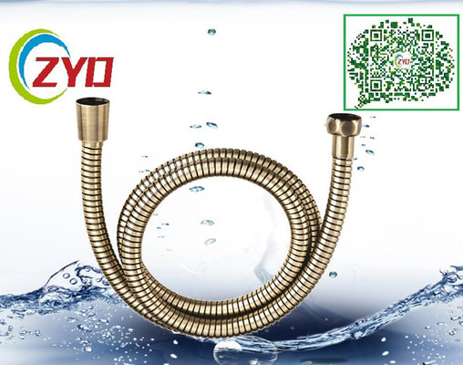 Bronze Plated Dark Copper Color 1.5m Bathtub Shower Hose Double Lock With Brass Screw